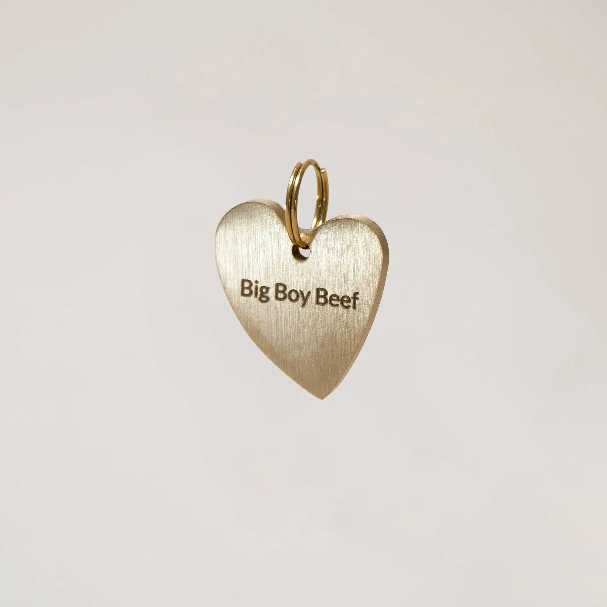Personalised Brass Pet ID Tag - Me Heart | For George